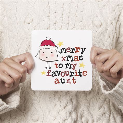 Merry Christmas To My Favourite Aunt Xmas Card By Parsy Card Co Notonthehighstreet Com