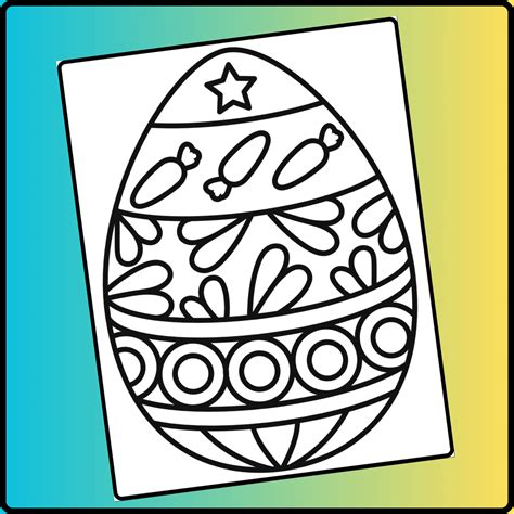 Blank Easter Eggs Coloring Pages