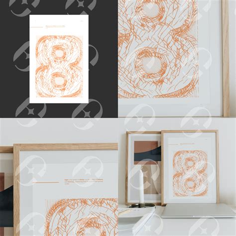 The Number 8 Poster Etsy