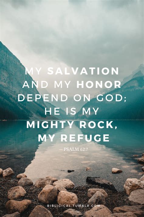 Bible Verses Studies Teachings — My Salvation And My Honor Depend