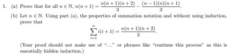 Solved A You Do Not Need To Prove This By Induction This Chegg
