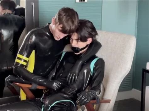 Rubber Fetish Twinks Edging