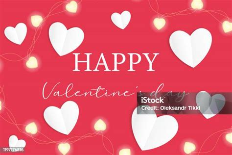 해피 발렌타인 데이 단순히 벡터 배경입니다 종이 공예 하트 모양 개체와 아름 다운 글자 전단지 배너 포스터 휴일 축 하를 위한 인사말 카드 선물 사랑의 영감 2월에 대한