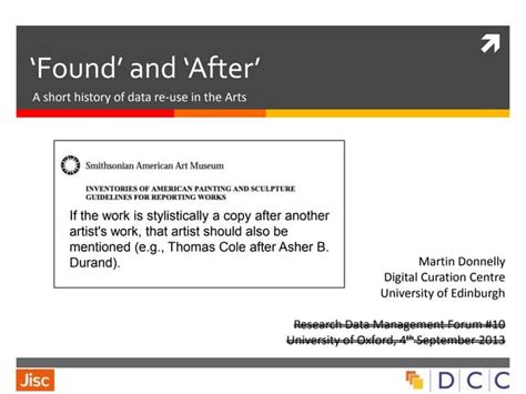 found and after a short history of data reuse in the arts ppt