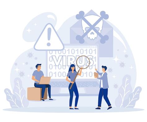 Premium Vector Computer Virus Concept Scam Alert Spam Malicious