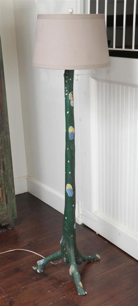 Sold Price Painted Tree Trunk Floor Lamp October AM EDT