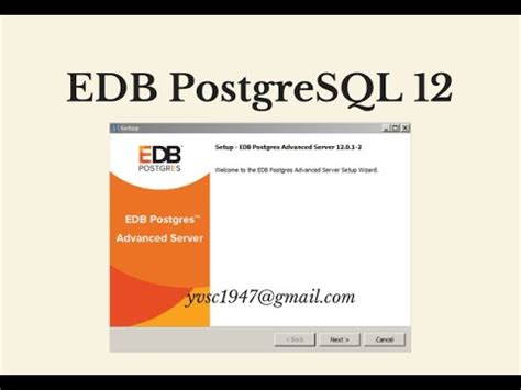 EDB PostgreSQL Installation On Windows Server YouTube