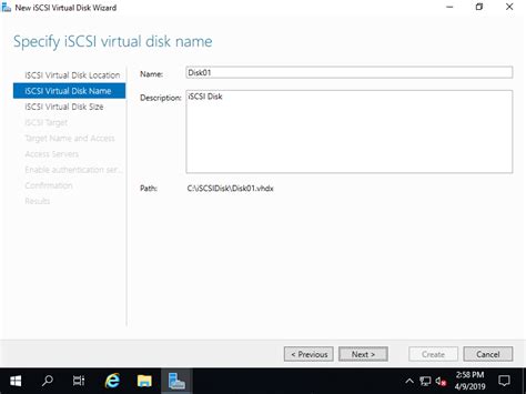 windows server 2019 iscsi configure iscsi target server world
