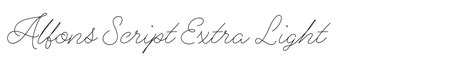 alfons script extra light font webfont and desktop myfonts