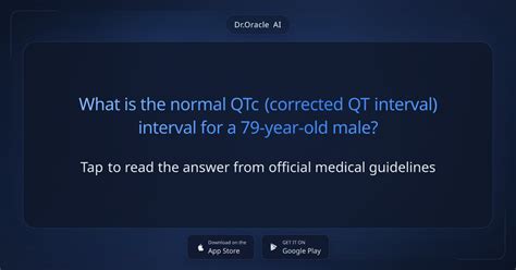 What Is The Normal Qtc Corrected Qt Interval Interval For A 79 Year