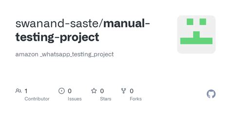 GitHub Swanand Saste Manual Testing Project Amazon Whatsapp Testing Project