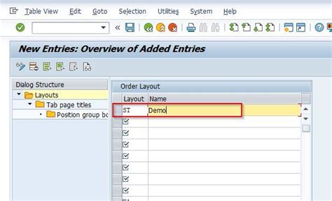 Create Order Layout