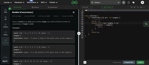 gfg160 gfg160 dsa codingchallenge dailycoding arrays searching