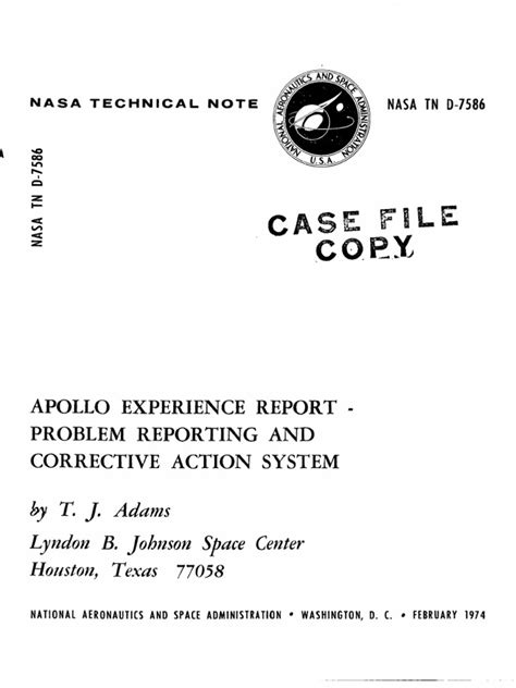 pdf apollo experience report problem reporting and corrective action