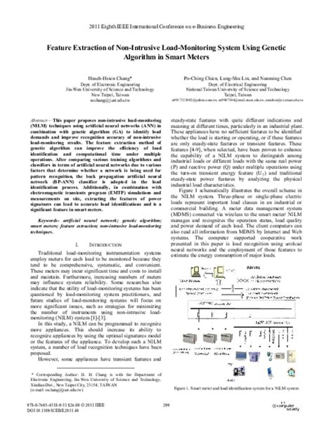 Pdf Feature Extraction Of Non Intrusive Load Monitoring System Using