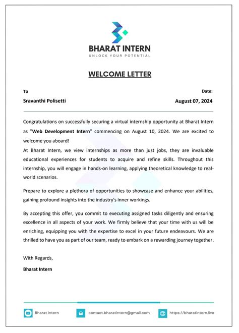 Polisetti Sravanthi On Linkedin Internship Webdevelopment