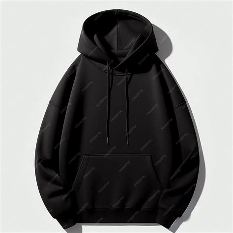 Premium Ai Image A Black Color Hoodie In White Color Background