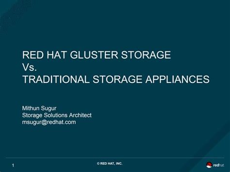 Red Hat Storage Day Boston Red Hat Gluster Storage Vs Traditional Storage Appliances Ppt