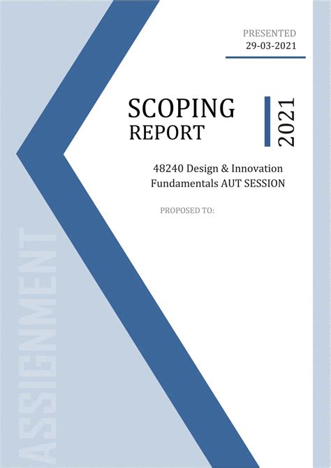 Group Scoping Report 48240 Design And Innovation Fundamentals Uts Thinkswap