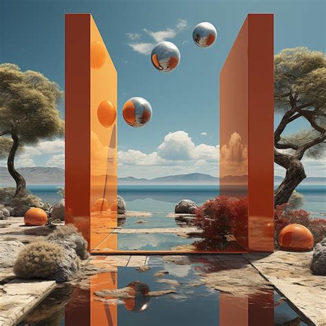 Premium Ai Image Mesmerizing Abstract Illustrations With Geometric Shapes