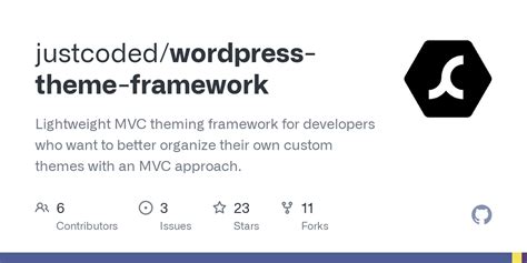 Github Justcodedwordpress Theme Framework Lightweight Mvc Theming