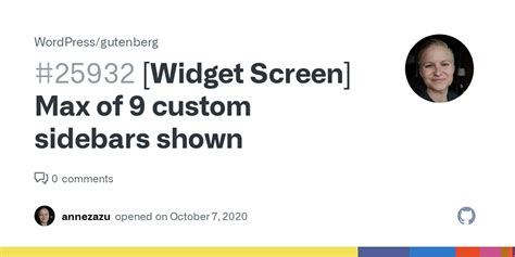 [widget screen] max of 9 custom sidebars shown · issue 25932