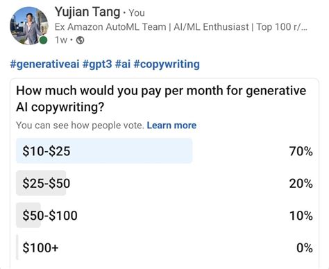 Yujian Tang On Linkedin Ai Copywriting Generativeai