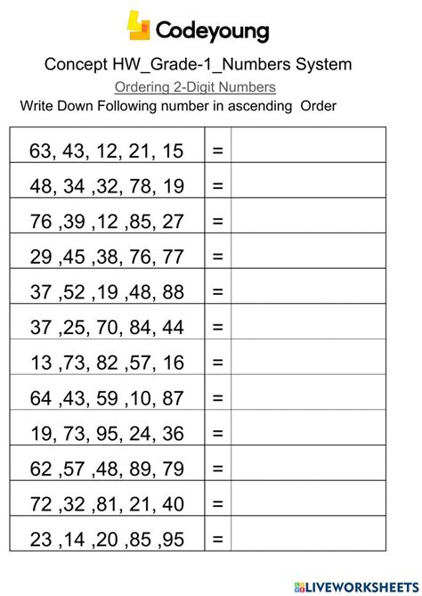 Ordering Numbers To 1000 Worksheets Library