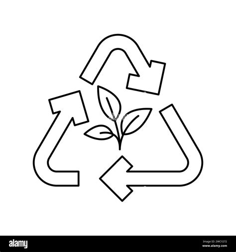 Organic Recycle Color Line Icon Composting Vector Isolated Element