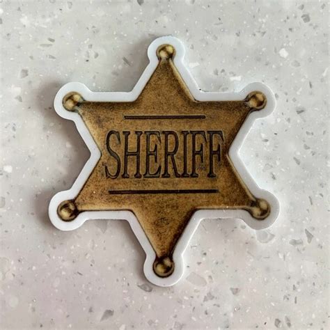 Sheriff Sticker Etsy