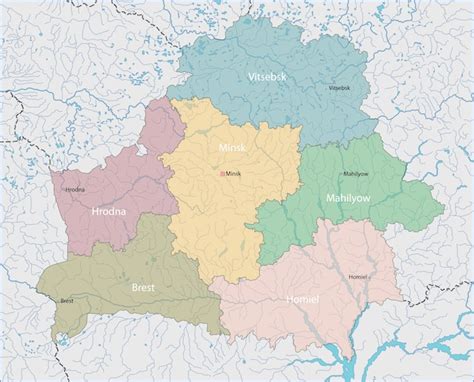 벨로루시지도 프리미엄 벡터