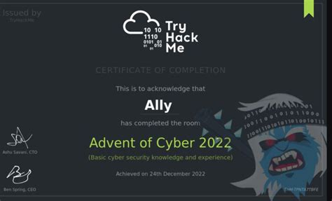 Alicia Devlin On Linkedin Tryhackme Aoc2022