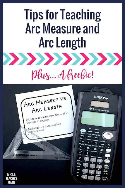 Arc Length Vs Arc Measure Teaching Geometry High School Math Lessons Teaching Math