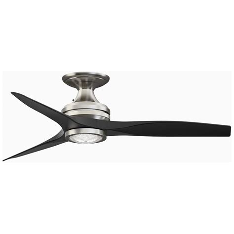 Fanimation Spitfire 48 Inch Flush Bn With Bl Blades And Led Lk