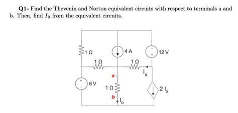 Q1 ﻿find The Thevenin And Norton Equivalent Circuits