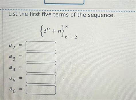 [answered] List The First Five Terms Of The Sequence 3 0 2 N N 22 23 24 Kunduz