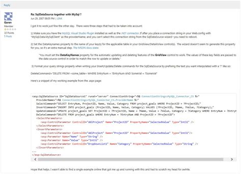 Asp Net Visual Studio Sqldatasource Mysql Asp Net