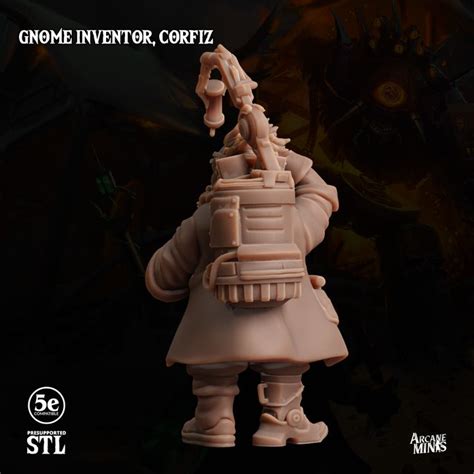 3d Printable Gnome Inventor Corfiz By Sordane Publishing