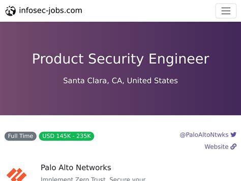 [hiring] product security engineer in santa clara ca united states r infosec jobs
