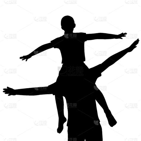 父亲节剪影贴纸