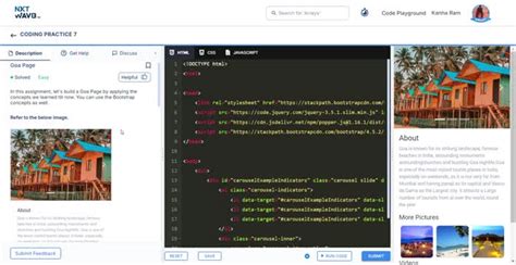 Kanha Ram Gurjar On Linkedin Day Codewithnxtwave Nxtwave Goa Page Html Bootstrap Bootstrap