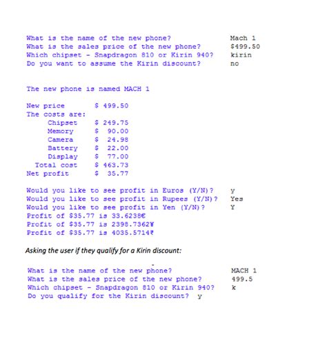 solved decisions in python a new business needs a program