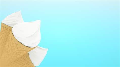 파란색 배경에 고립 된 와플 콘에 매우 상세한 맛 있는 3 바닐라 아이스크림 3d 그림입니다 0명에 대한 스톡 사진 및 기타 이미지 Istock