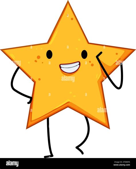 Funny Geometric Shape Character Cartoon Vector Illustration Stock
