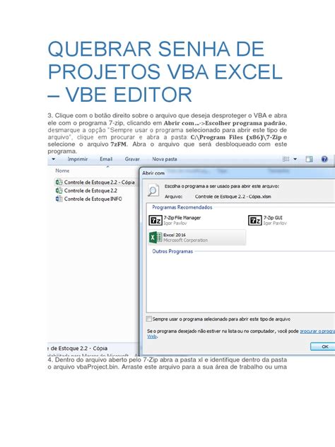 Quebrar Senha De Projetos Vba Excel Pdf