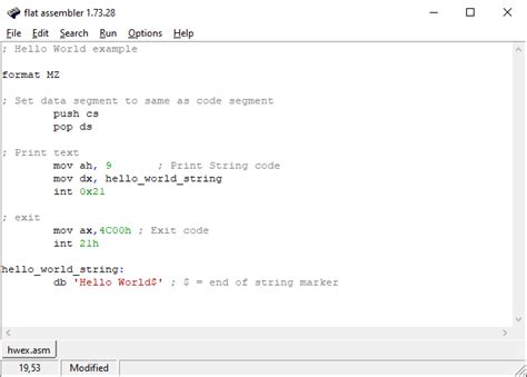 Coding And Debugging Bit X Assembler With DOSBox Zwomp