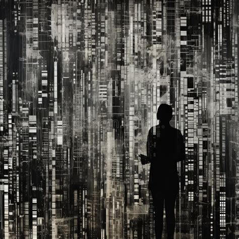 Silhouette City Of Code A Dreamlike Patchwork Of Barcode Straight