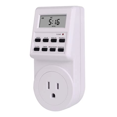 Tm516 Weekly Cycle Programmable Timer Switch Wall Plug In Digital Display Timer Outlet Socket