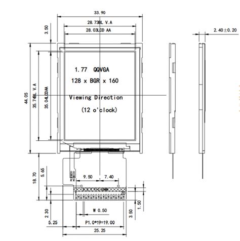 Inch TFT Lcd Display Mpu Bit X Small TFT LCD Module For Medical Device