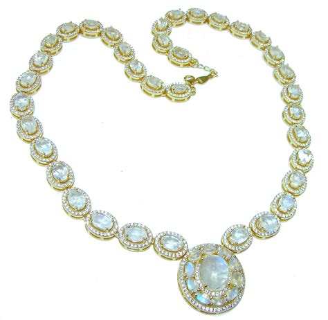 Real Masterpiece Natural Ethiopian Opal 925 Sterling Silver Necklace